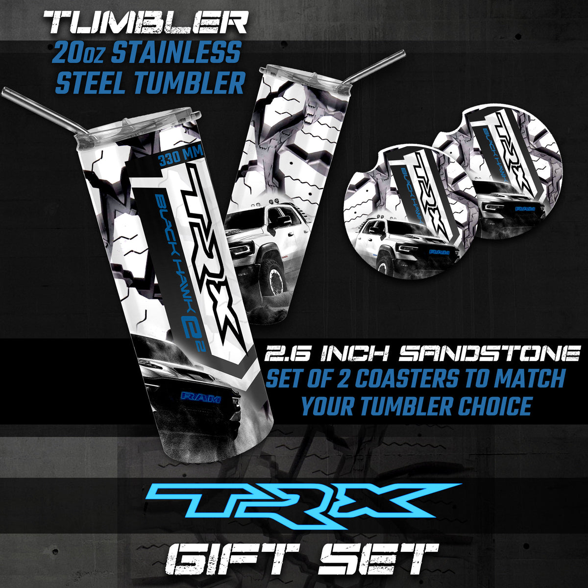 TRX Tumbler, Ram TRX Car Coasters, Ram TRX Gifts, Ram Accessories ...